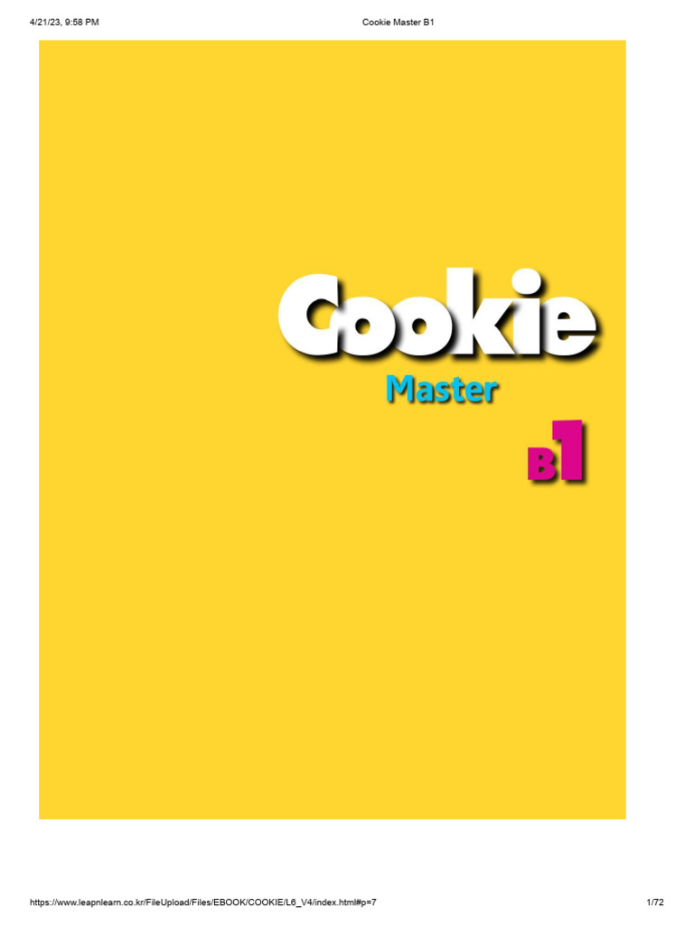Cookie Master B1 | PDF