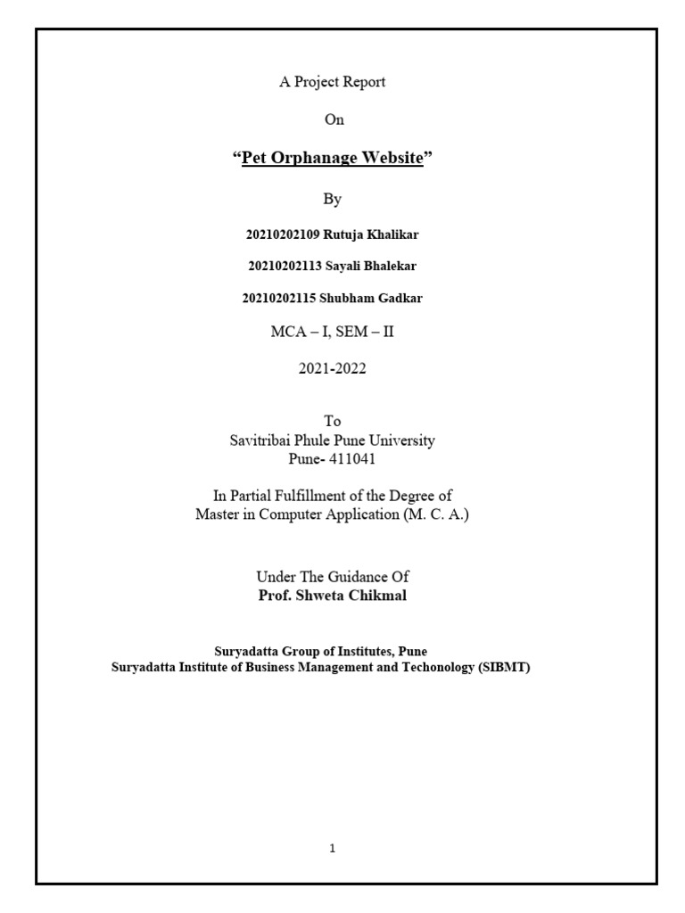 Final Project Report - Pet Orphnage | PDF | Usability | Mobile App