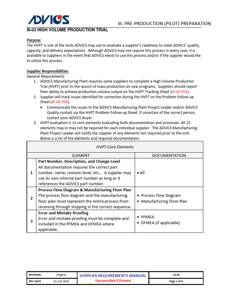 Advics Na SRM - Iii-03 HVPT | PDF | Audit | Calibration