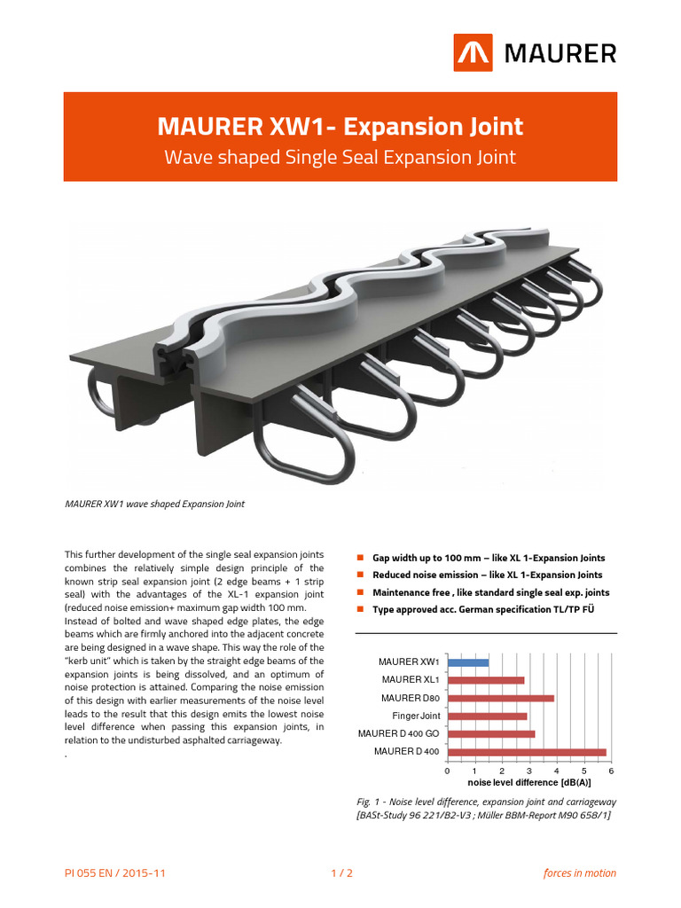 Product Information MAURER XW1 Wave Shaped Expansion Joints | PDF | Applied And ...