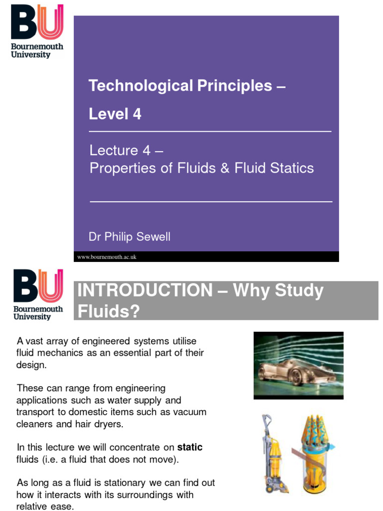 Lecture 4 - Properties of Fluids & Fluid Statics | PDF | Thermal Expansion | Density