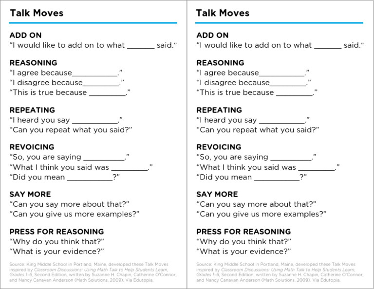 Talk Moves | PDF