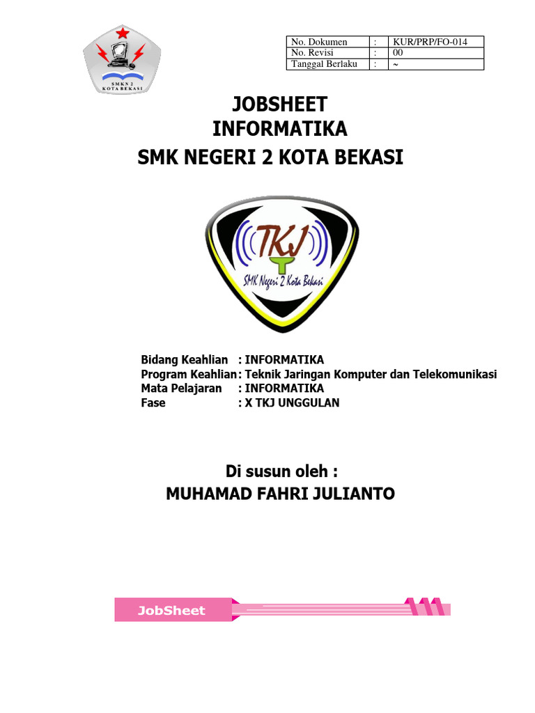 Jobsheet Informatika | PDF