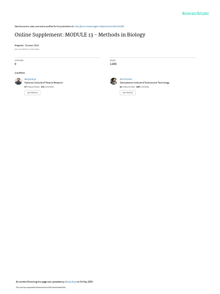 Online Supplement Module 13 | Download Free PDF | Atomic Force Microscopy | Scanning Tunneling ...