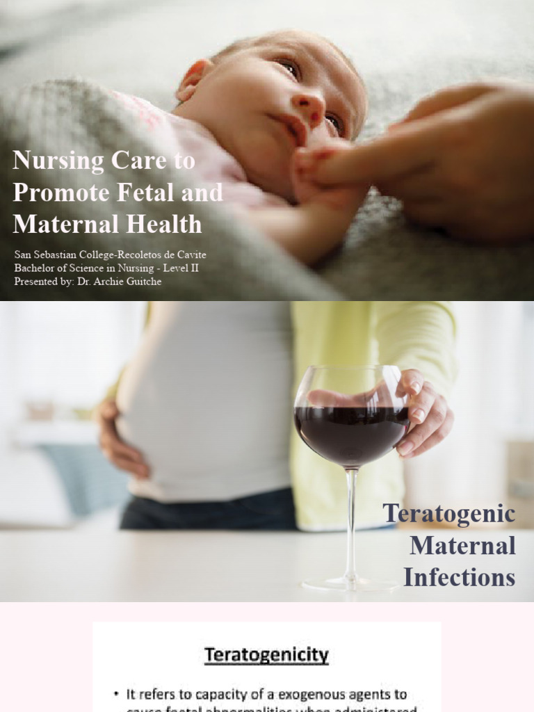 Maternal Health: Teratogenic Infections Guide | PDF | Vaccines | Childbirth