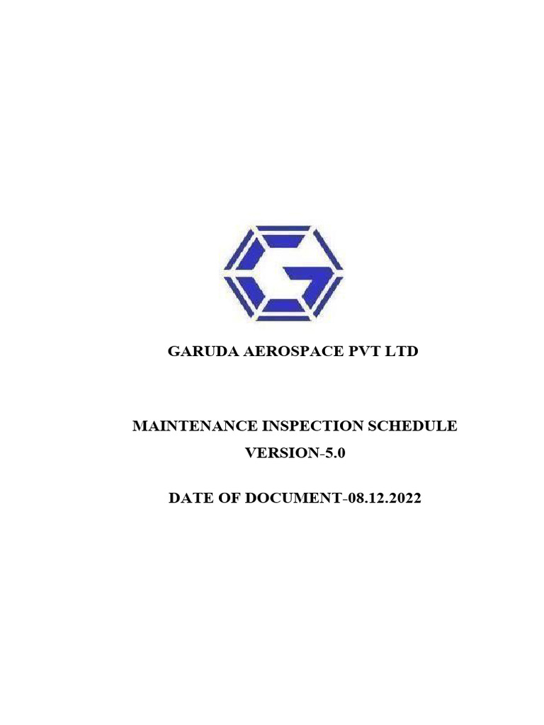 GA Maintenance Inspection Schedule | PDF | Unmanned Aerial Vehicle ...