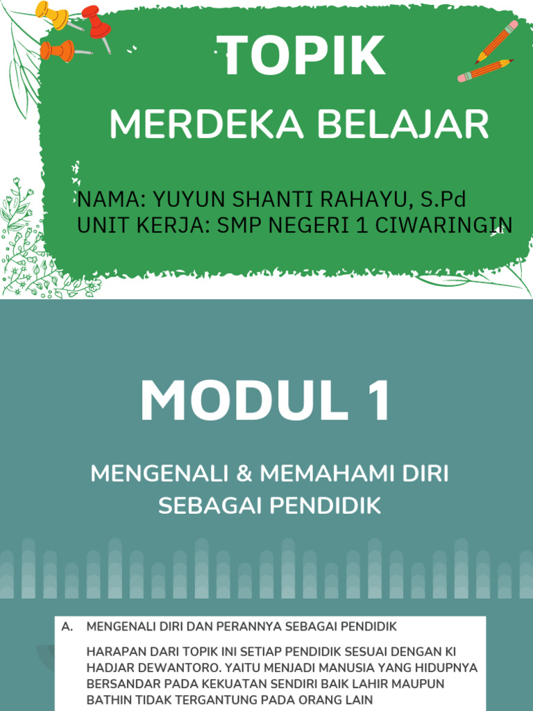 Modul Merdeka Belajar - Pdf-Bu Yuyun Aksi Nyata - SMPN 1 Ciwaringin | PDF