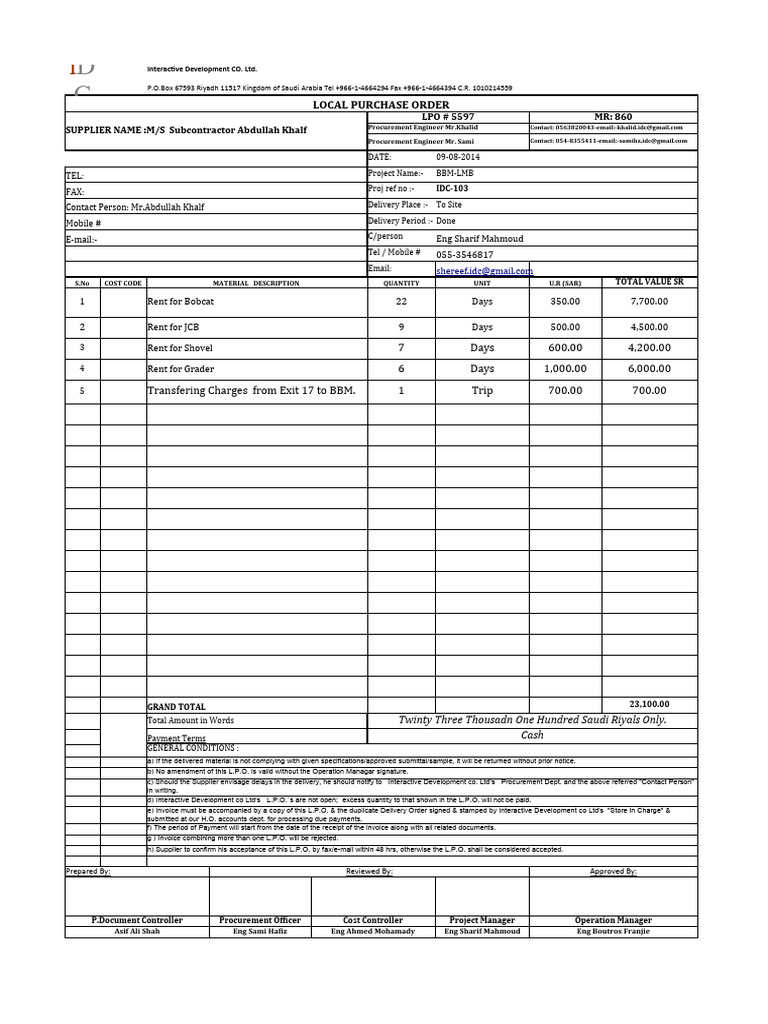 Lpo Idc 103 (Civil) Abdullah Khalf | PDF | Invoice | Receipt