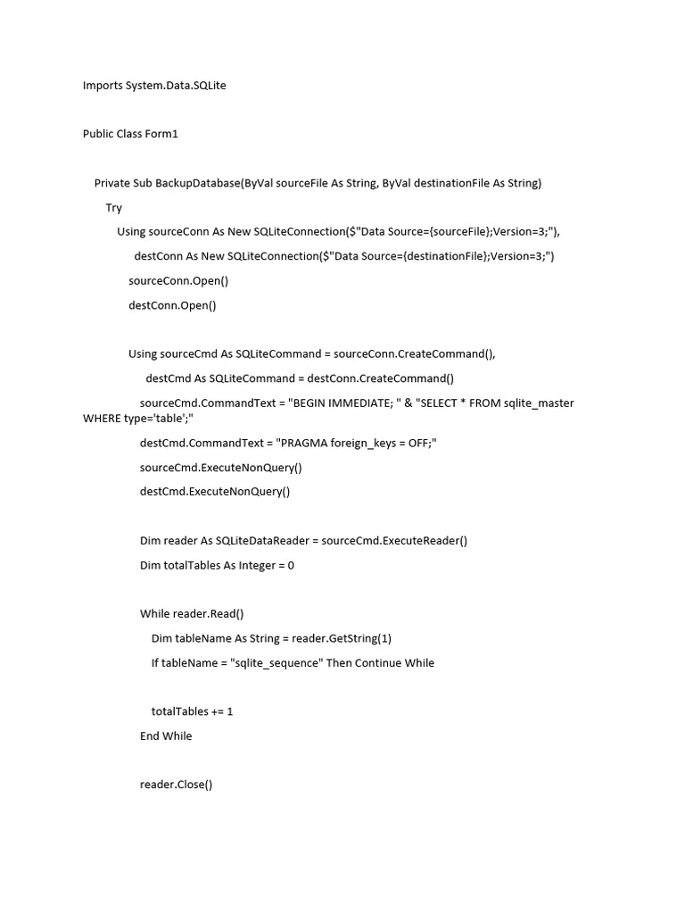 Sqlite Database Backup Restore | PDF | Data Management | Computer Engineering