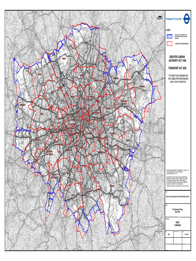 Low Emission Zone Map | PDF | London | Freedom Of Expression Law