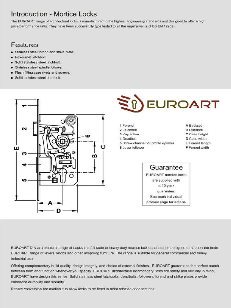 EuroArt Locks and Latches | PDF