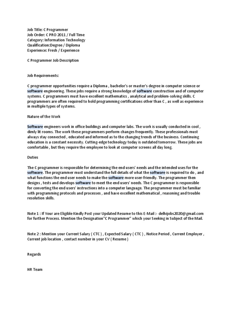 Job Title | PDF | Career & Growth | Business