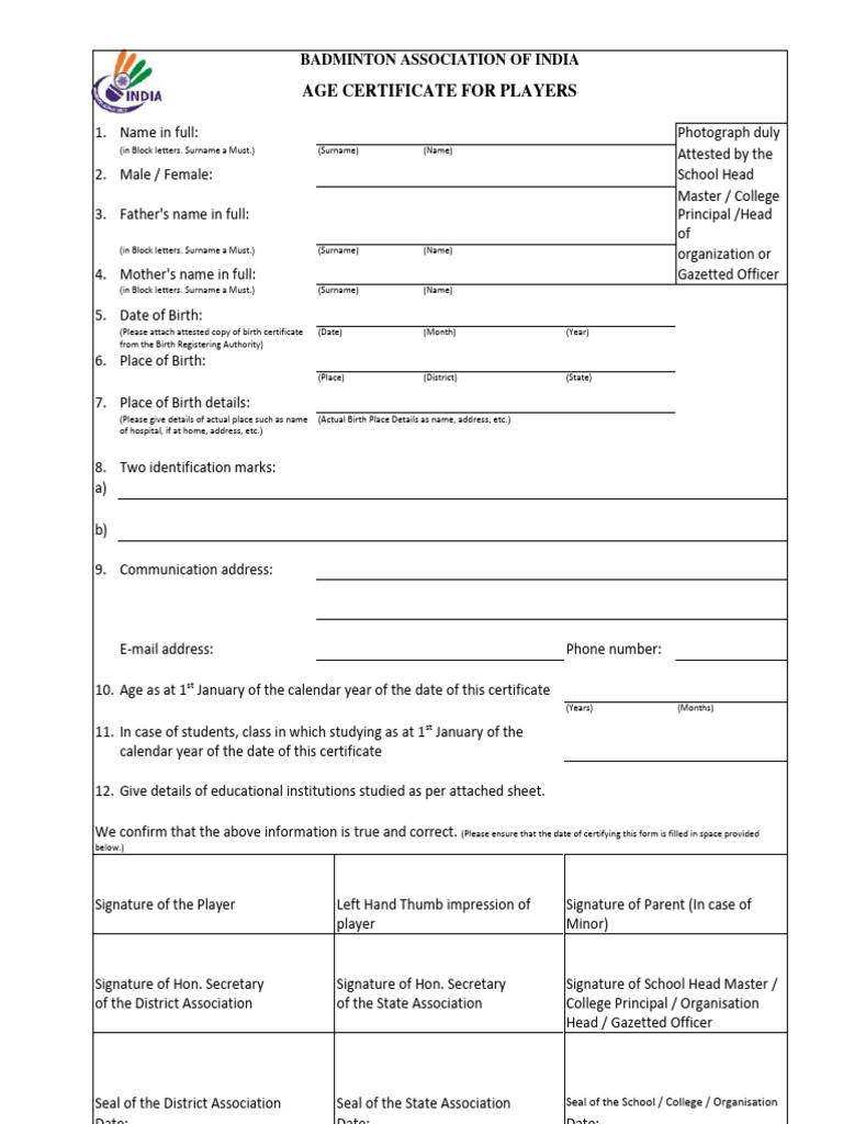 Baiid Form | PDF | Birth Certificate | Justice