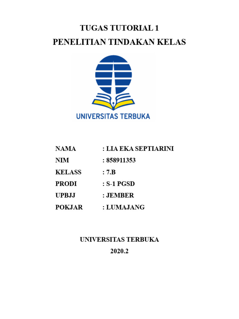 TT1 PTK - Lia Eka Septiarini - 858911 | PDF | Kesehatan Holistik | Seni & Disiplin Bahasa