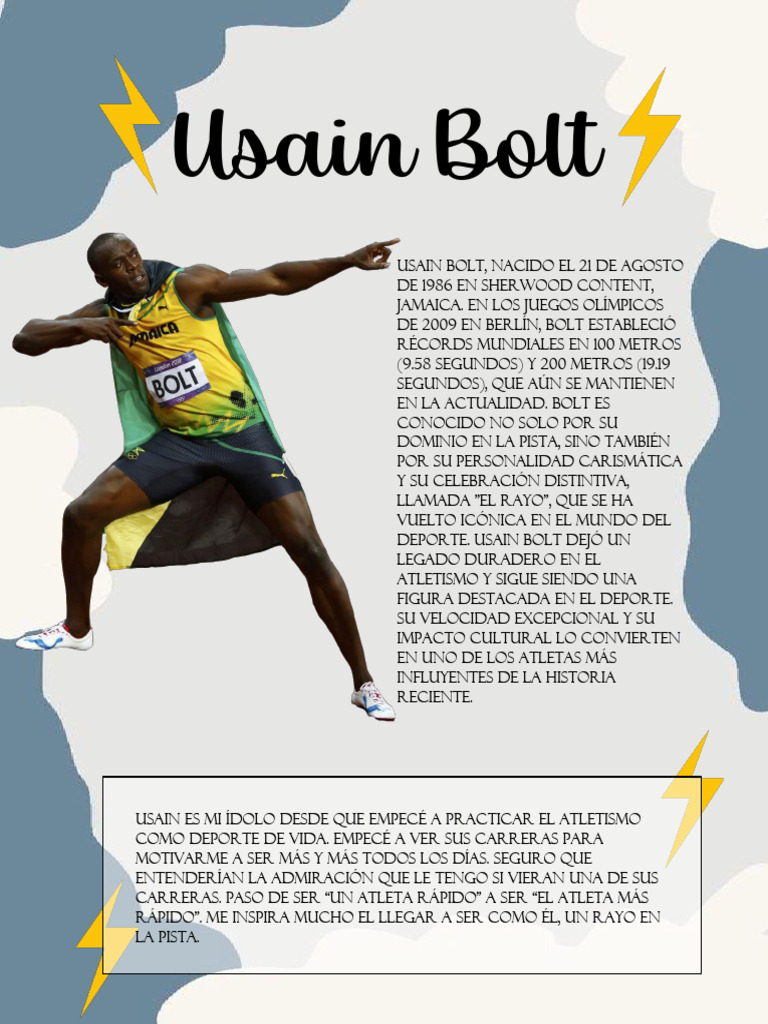 Usain Bolt: El Rayo Inspirador | PDF