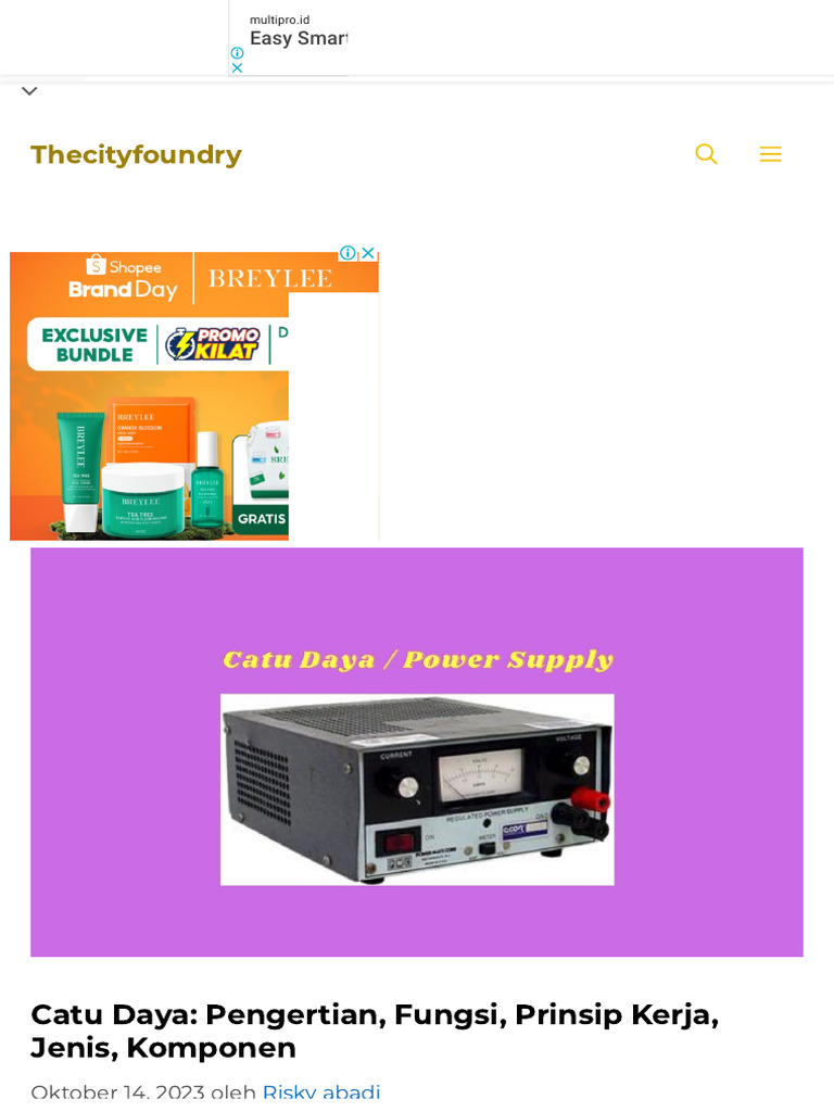 Catu Daya - Pengertian, Fungsi, Cara Kerja, Jenis, Komponen | PDF | Komputer | Teknologi & Rekayasa