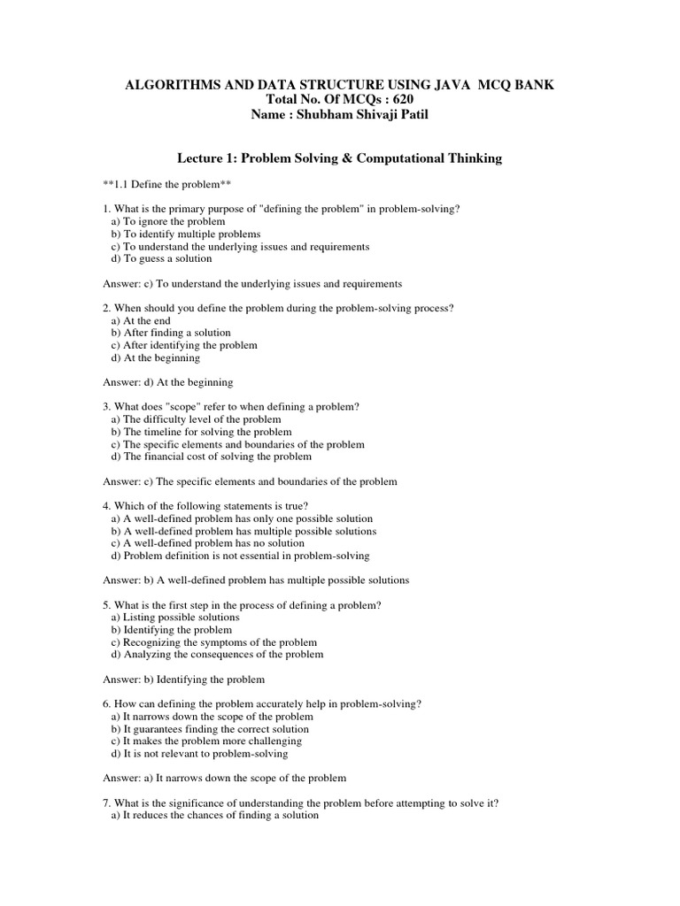 Dsa MCQ Bank | PDF | Queue (Abstract Data Type) | Algorithms