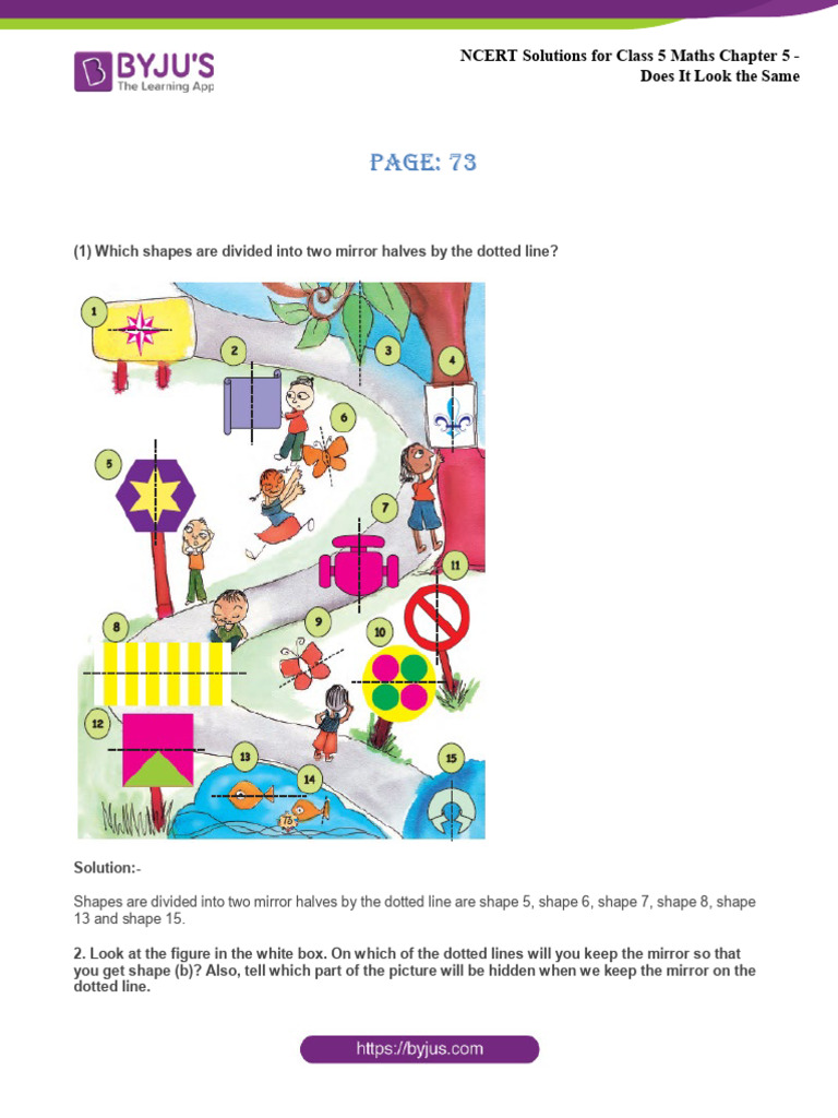 NCERT Solutions For Class 5 Maths 11may Chapter 5 Does It Look The Same ...
