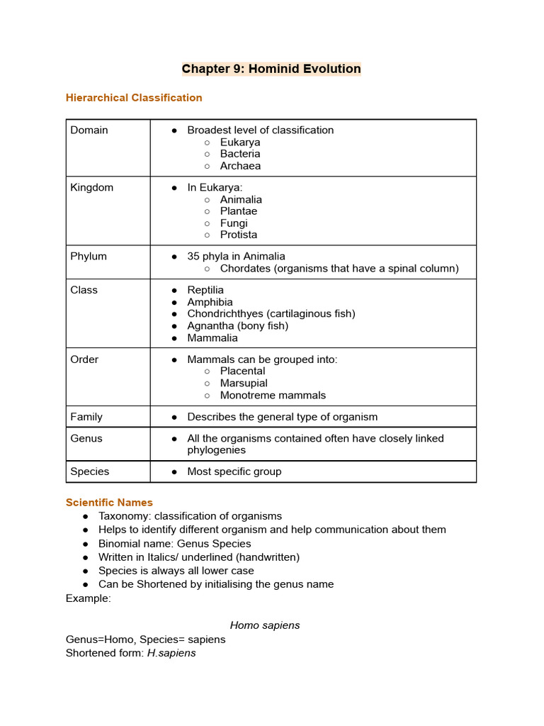 Chapter 9:hominid Evolution | PDF | Homo | Bipedalism