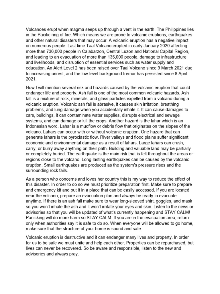 Major Task | PDF | Volcano | Volcanic Ash