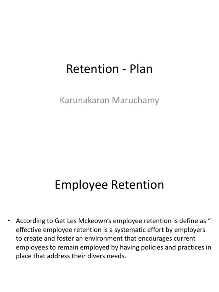 Retention - Plan | PDF | Employee Retention | Turnover (Employment)