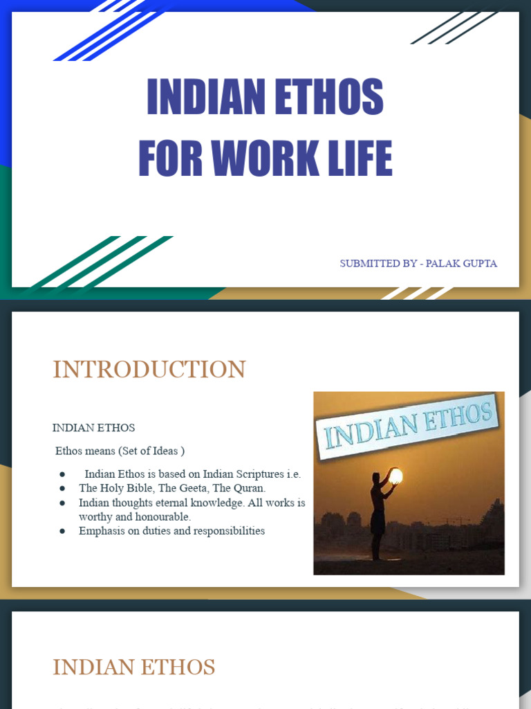 Indian Ethos For Worklife | PDF | Spirituality | Righteousness