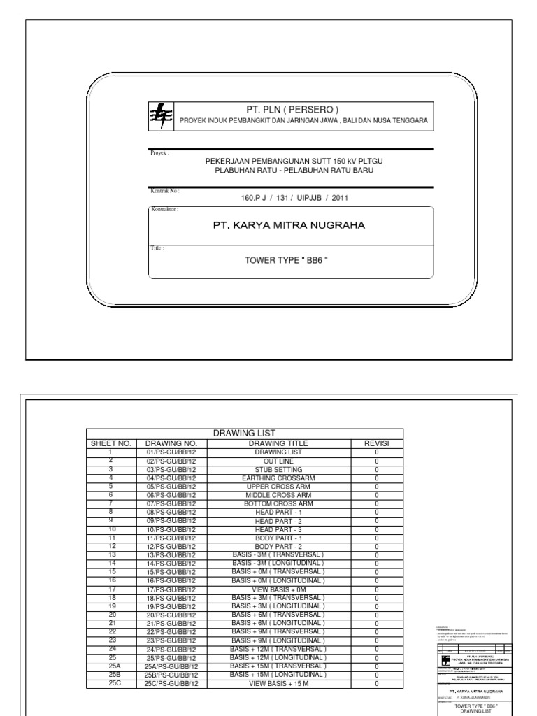 Struktural BB6 Pelabuhan Ratu (Kam) | PDF | Steel | Iron