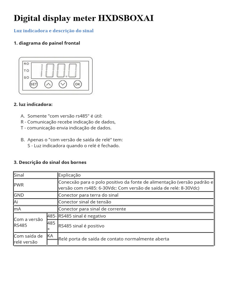 Digital Display Meter HXDSBOXAI | PDF | Rede de computadores | Informática