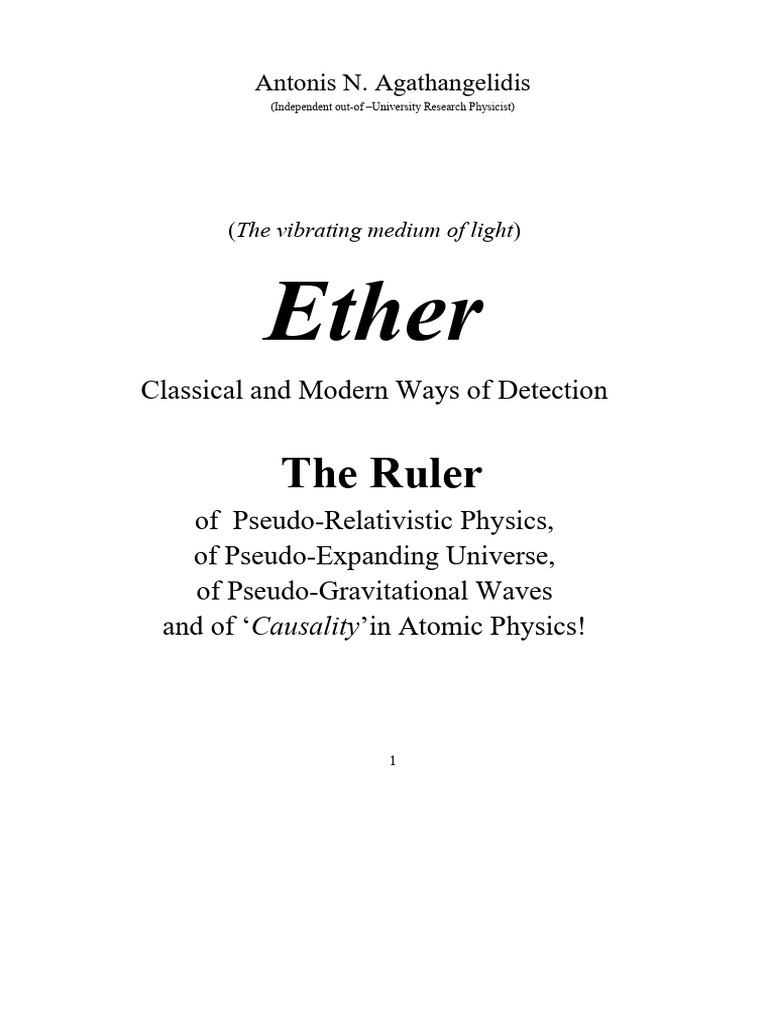 Ether | PDF | Luminiferous Aether | Special Relativity