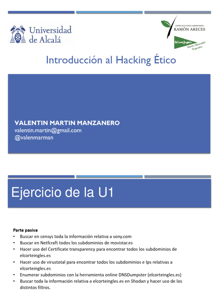 Ejercicios U1 | PDF
