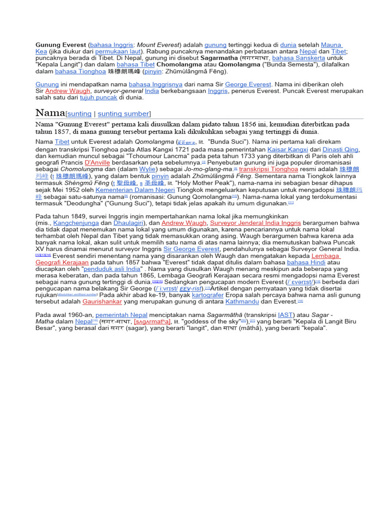 Gunung Everest | PDF
