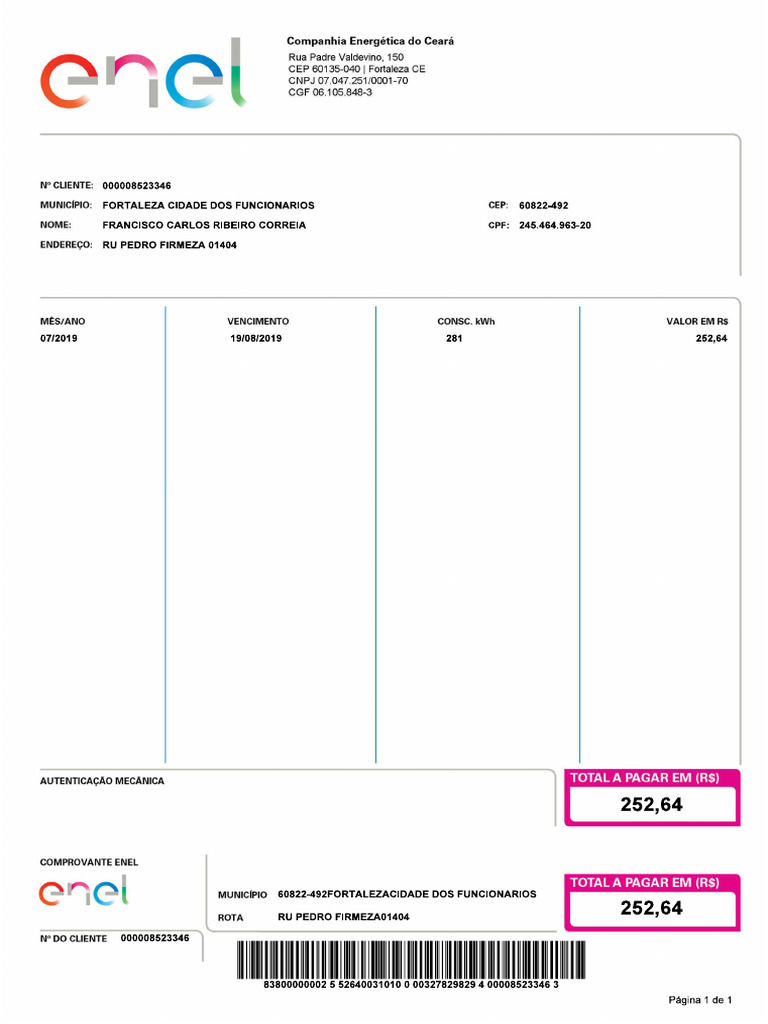 Fatura Individual | PDF