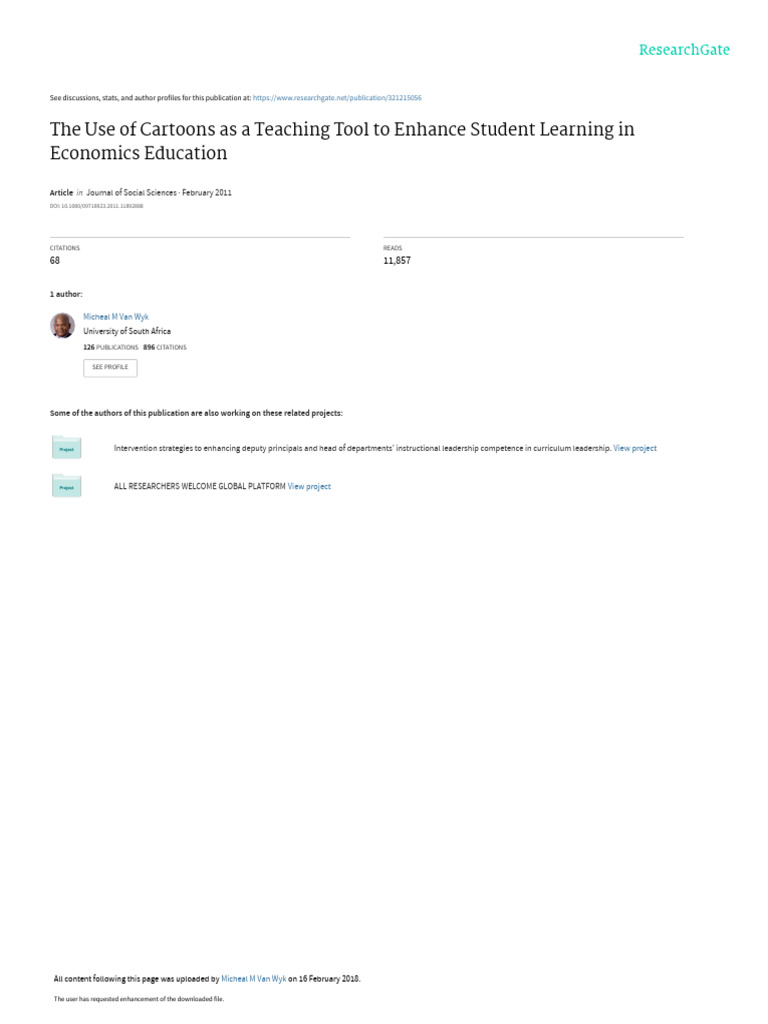 The Use of Cartoons As A Teaching Tool To Enhance Student Learning in Economics Education | PDF ...