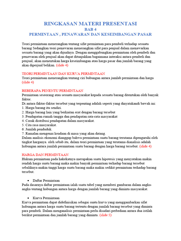 Ringkasan Materi Presentasi | PDF | Pengelolaan Keuangan & Uang