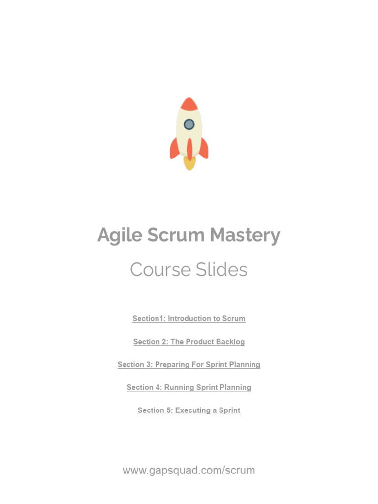 Agile+Scrum+Mastery+ +Course+Slides | PDF | Scrum (Software Development ...