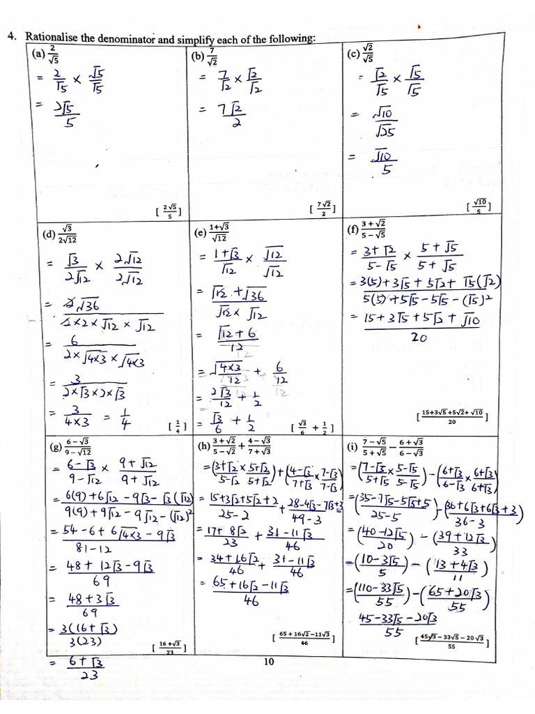 Chapter 4 - Indices, Surds & Log | PDF