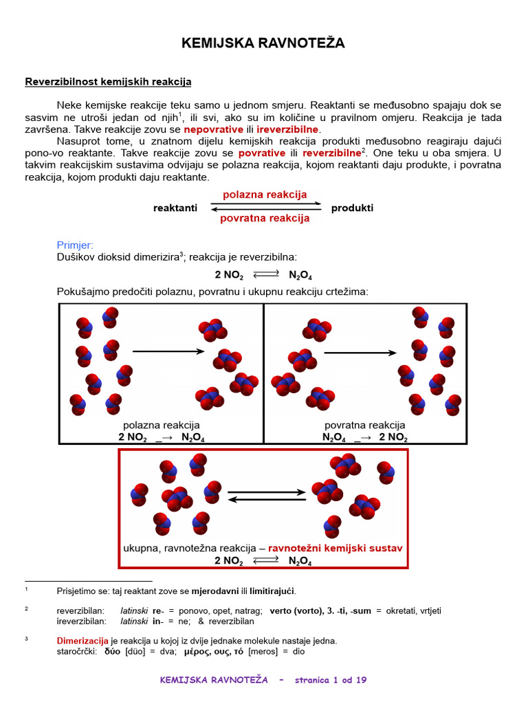Kemijska Ravnoteza (Dobiveno Na Mail) | PDF