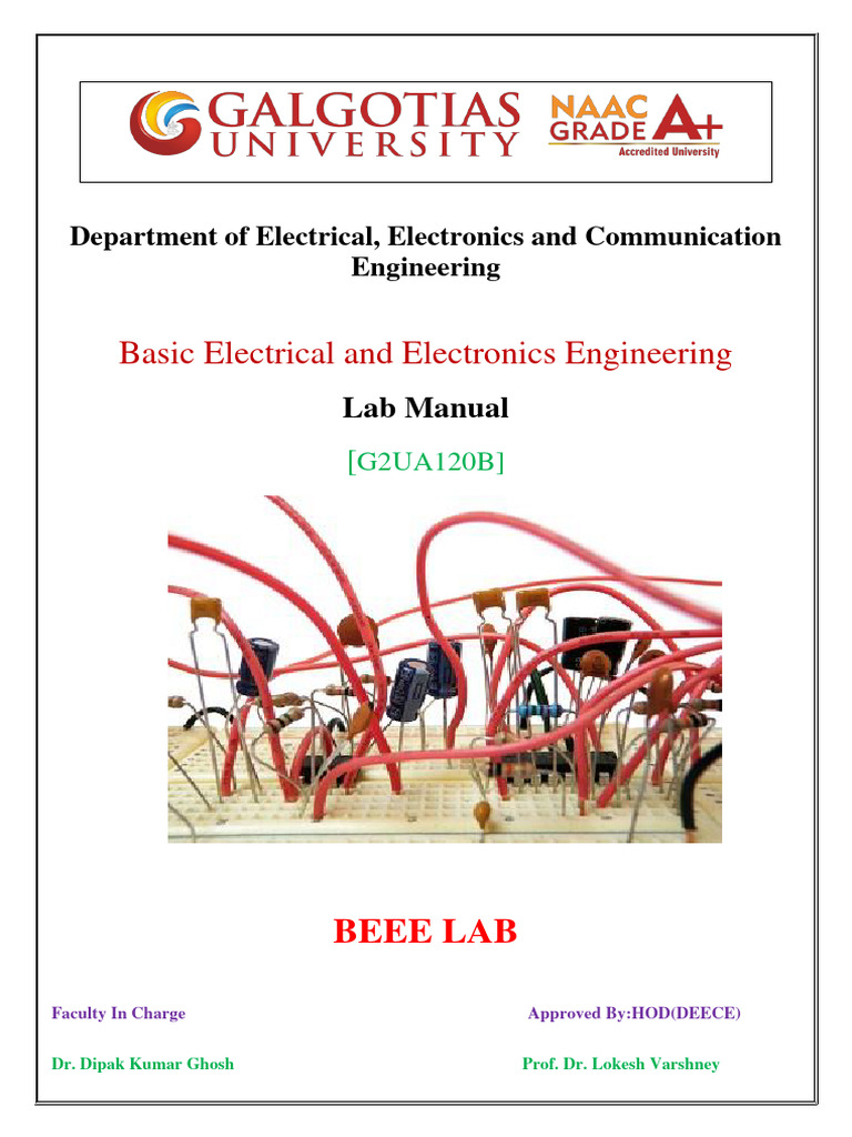 Beee Lab Manuals - 06!10!23 | PDF | P–N Junction | Electronic Component