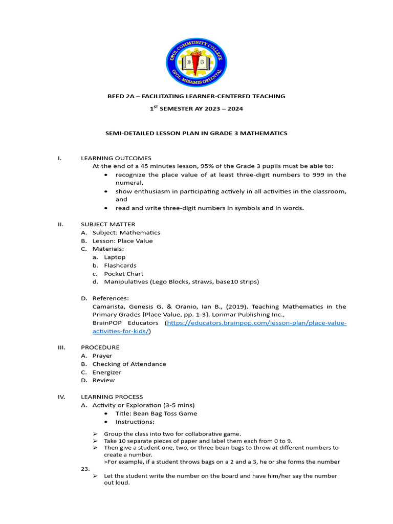 Individual LP - Math | PDF | Numbers | Learning