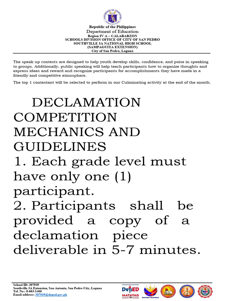 Declamation Mechanics | PDF