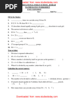 Class 3 Fraction Worksheet | PDF | Science & Mathematics