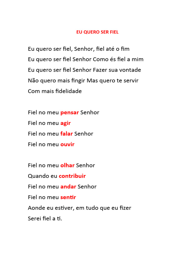 Eu Quero Ser Fiel Pdf