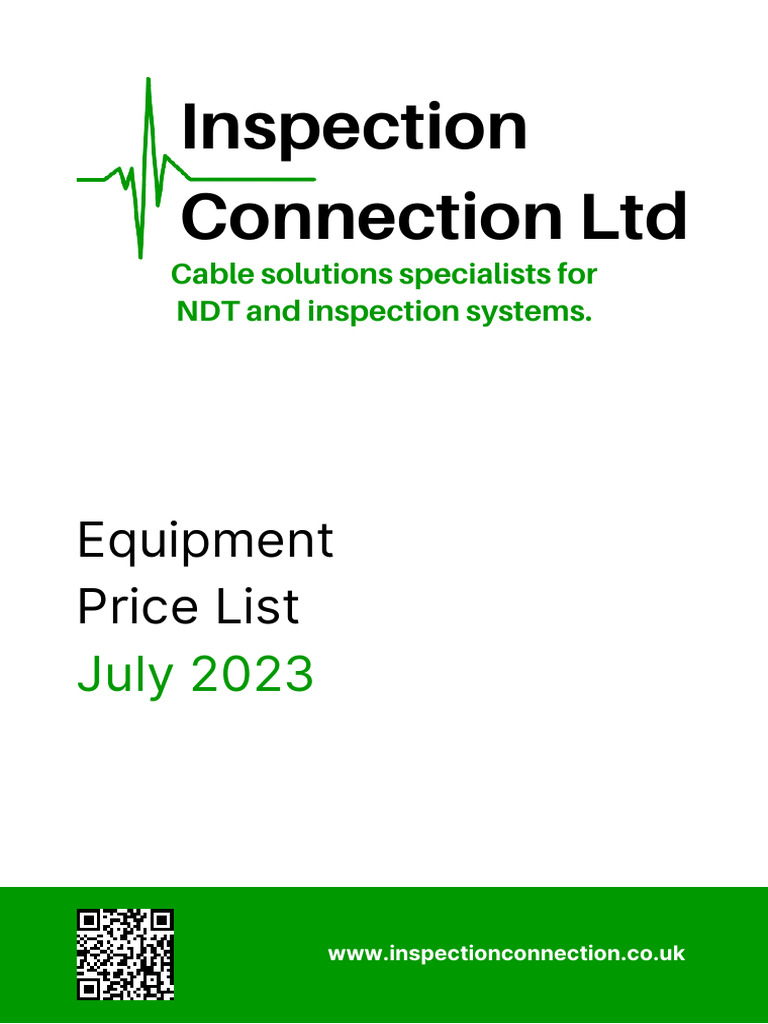 Price List, July 2023 - Inspection Connection Ltd. | PDF | Ultrasound ...