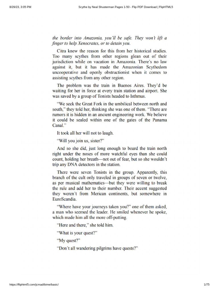 Scythe by Neal Shusterman Pages 1-50 - Flip PDF Download - FlipHTML5 ...