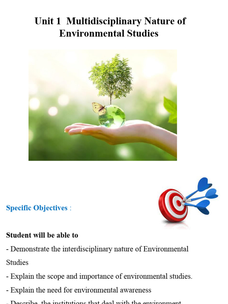 02 Unit I Environmental Studies-A Multidisciplinary Subject 14-01-2022 ...