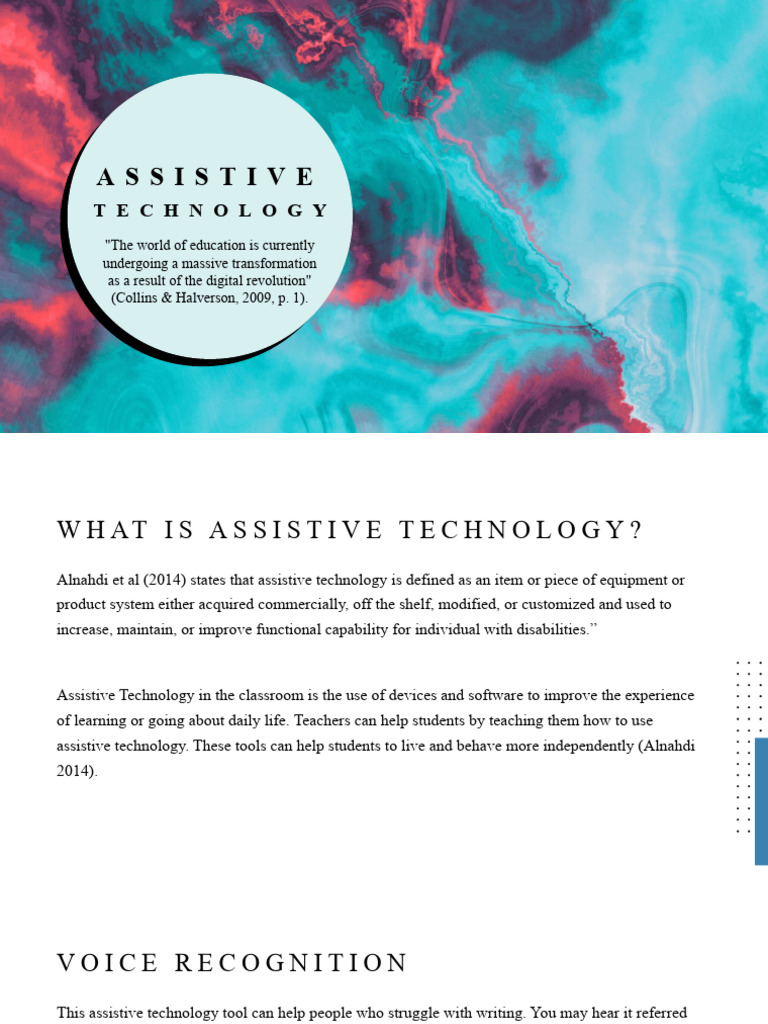 Assistive Technology | PDF | Speech Recognition | Cyberspace