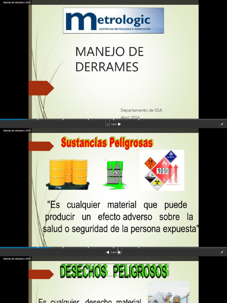 Manejo de Derrames | PDF