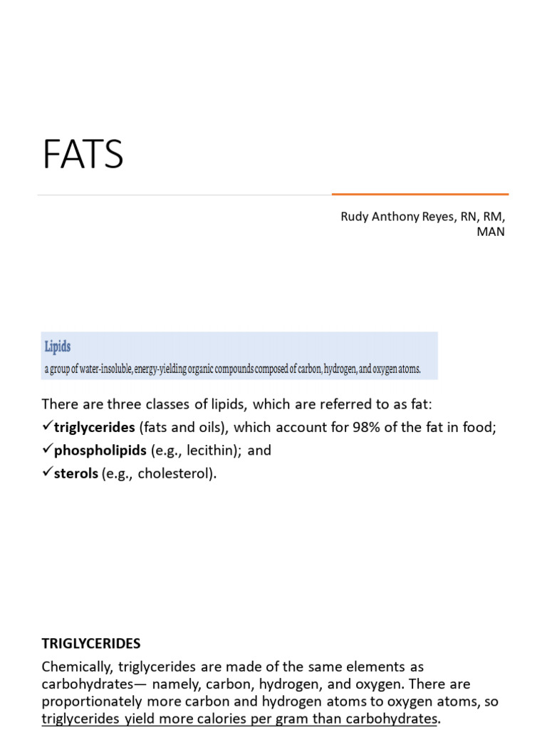 Fats Lecture Notes | PDF | Omega 3 Fatty Acid | Cholesterol