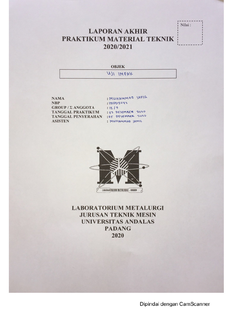 Muhammad Safiq Laporan Akhir UJI IMPAK KLP-13 | PDF