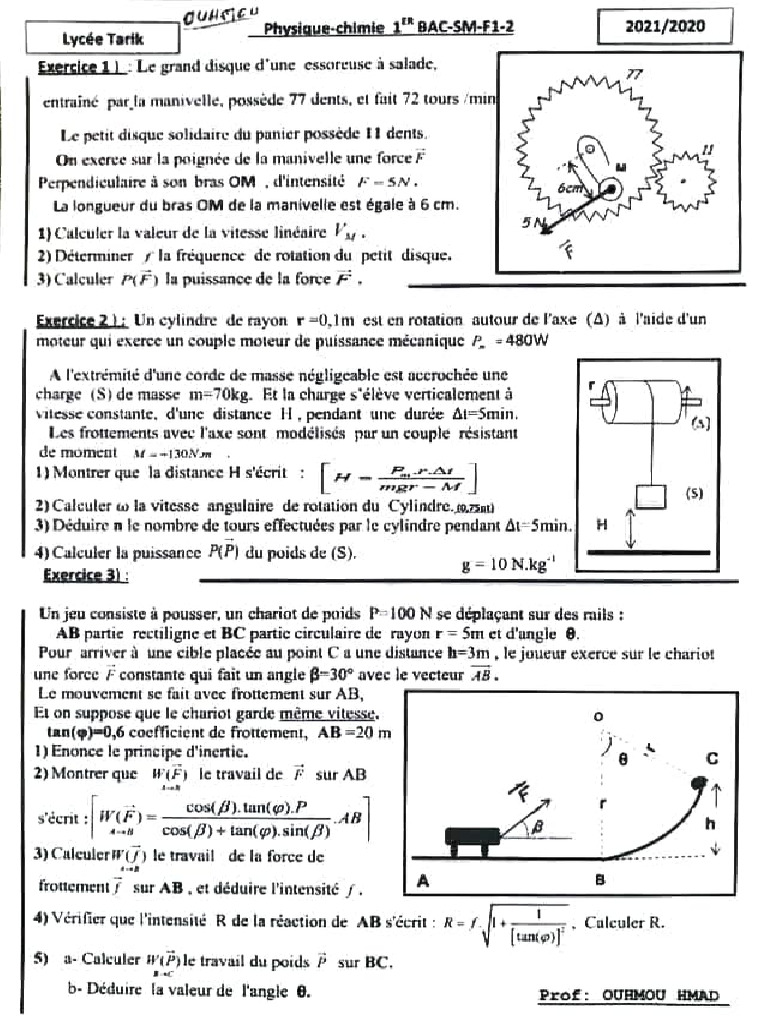 Travail Et Puissance D Une Force SMATH | PDF | Quantité | Grandeur physique